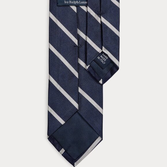 Polo Ralph Lauren | Accessories | Polo Ralph Lauren Striped Silk Repp Narrow Tie Navy White ...